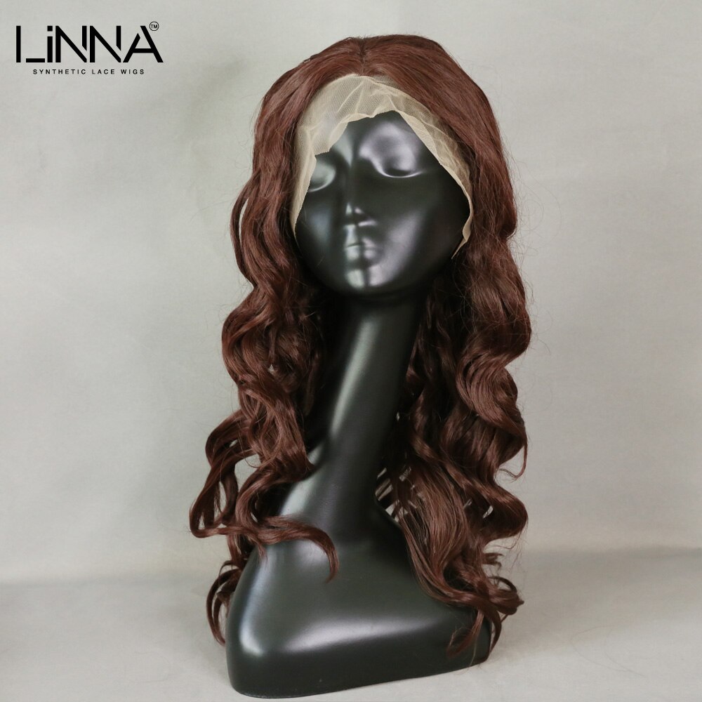 LINNA Long Wavy Synthetic Lace Front Wigs For Wome... – Grandado