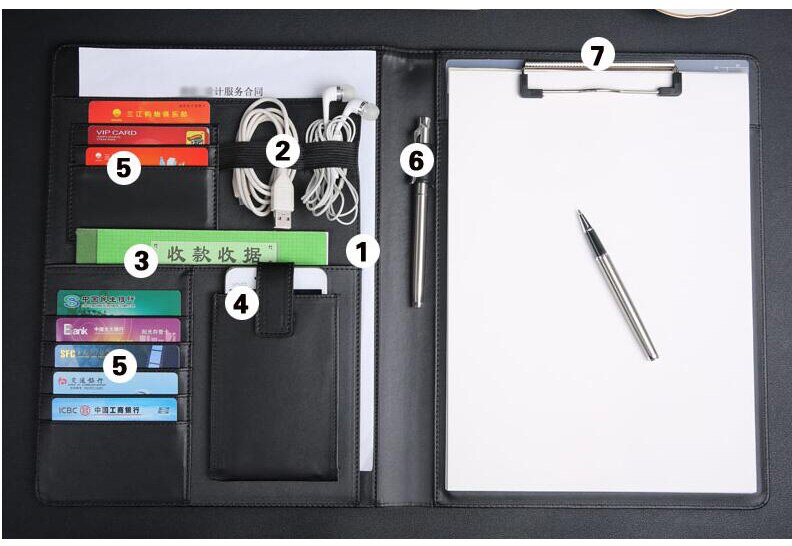 Map A4 document organizer houder padfolio mappen a... – Grandado