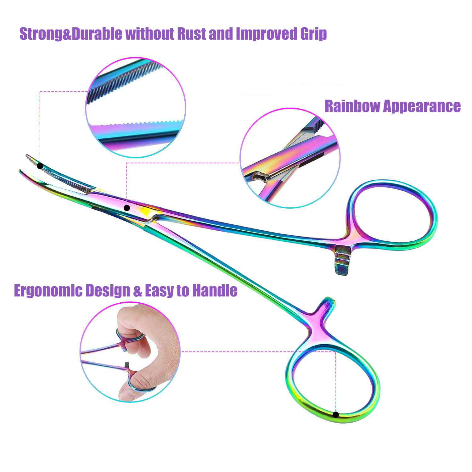 Dog Hair Tweezers Hemostat forceps stainless steel... – Grandado
