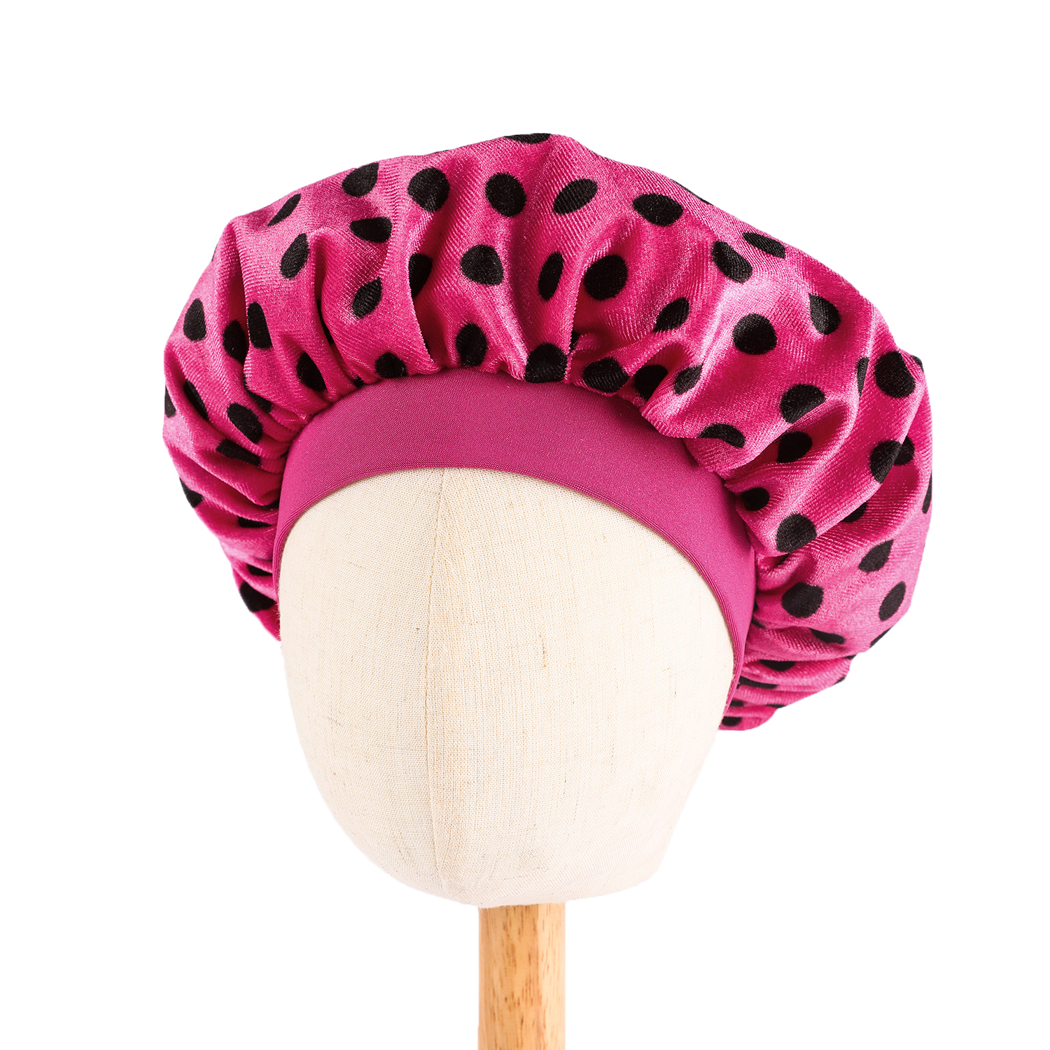 Winter Kids Bonnet Dot Velvet Warm Sleep Cap Bonet... – Grandado