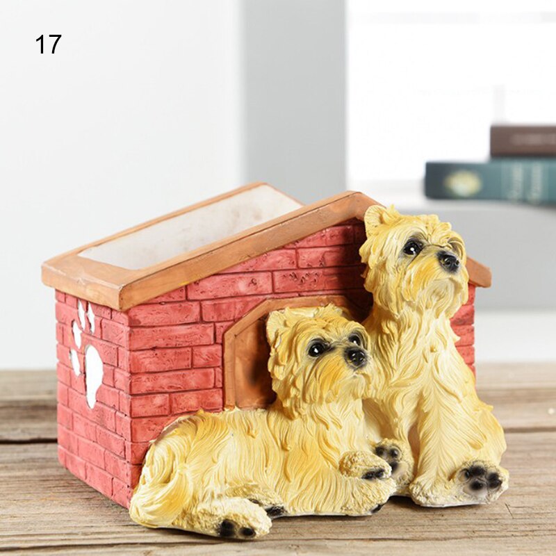 Cartoon Cute Dog Shape Resin Flower Pot With A Dra... – Vicedeal