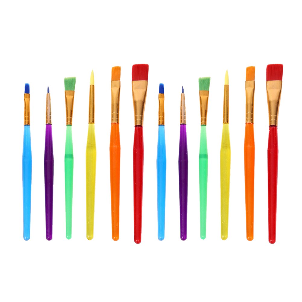 6Pcs Different Sizes Childrens Paint Brushes Color... – Grandado