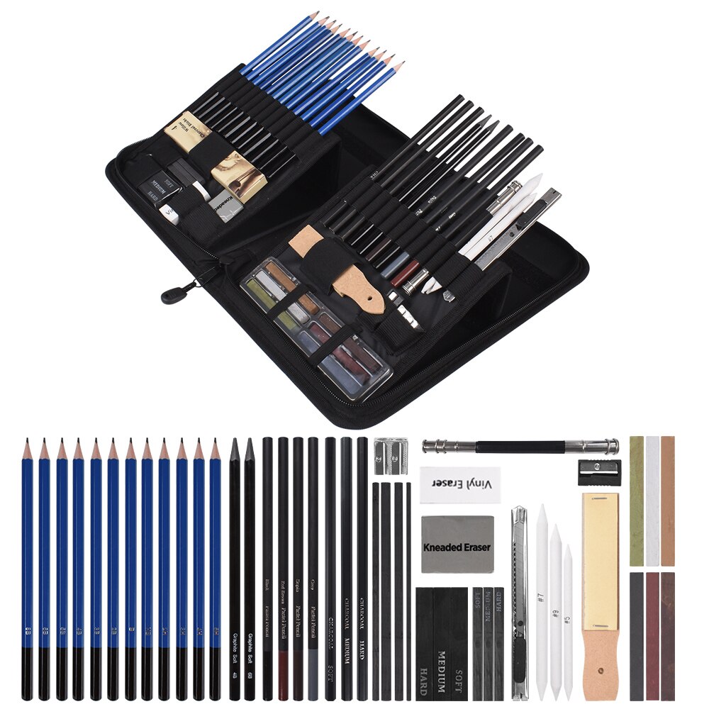 33/48Pcs Schets Potloden Set Professionele Tekenin... – Grandado