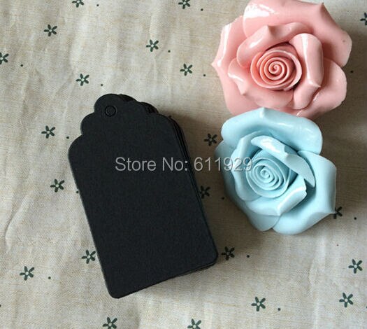 500 pcs a lot blank 350 gsm black paper tag 4x7cm/... – Grandado
