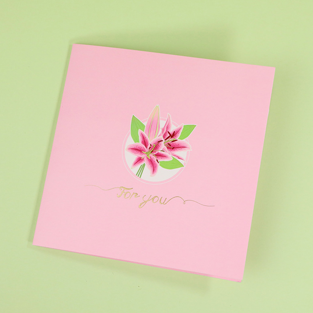 Delicate Mothers Day Cards 3D Thank You Cards Lily... – Grandado