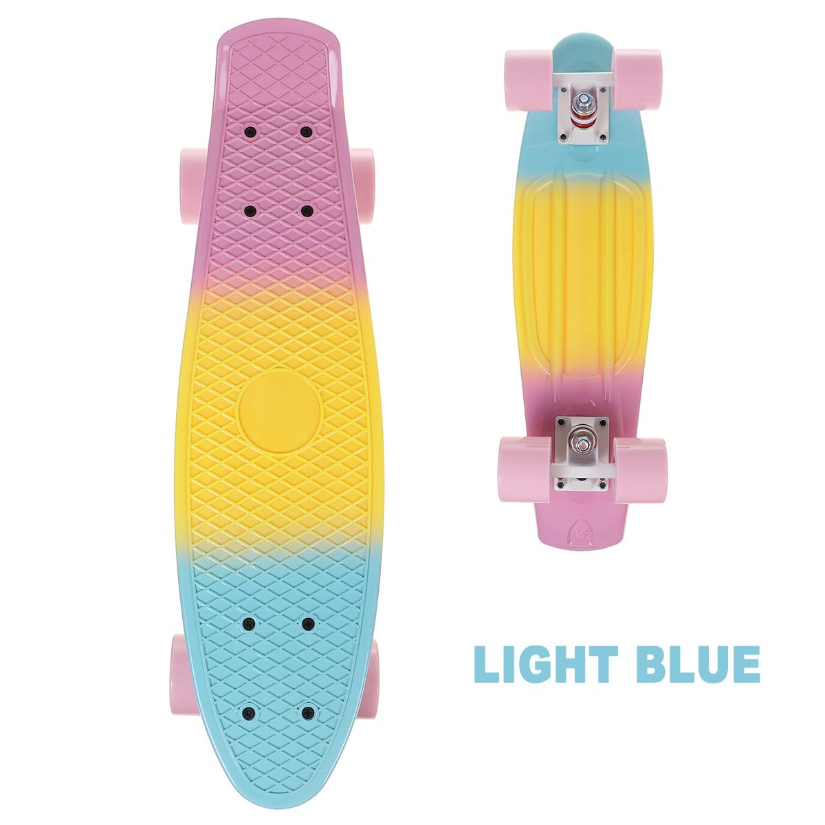 22inch 4 Kleuren Plastic Mini Cruiser Skate Board Grandado