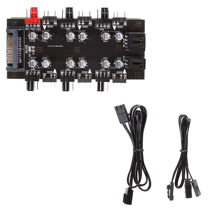 SATA 1 to 6 Way PWM/ARGB Device Expander 4Pin Cool... – Grandado