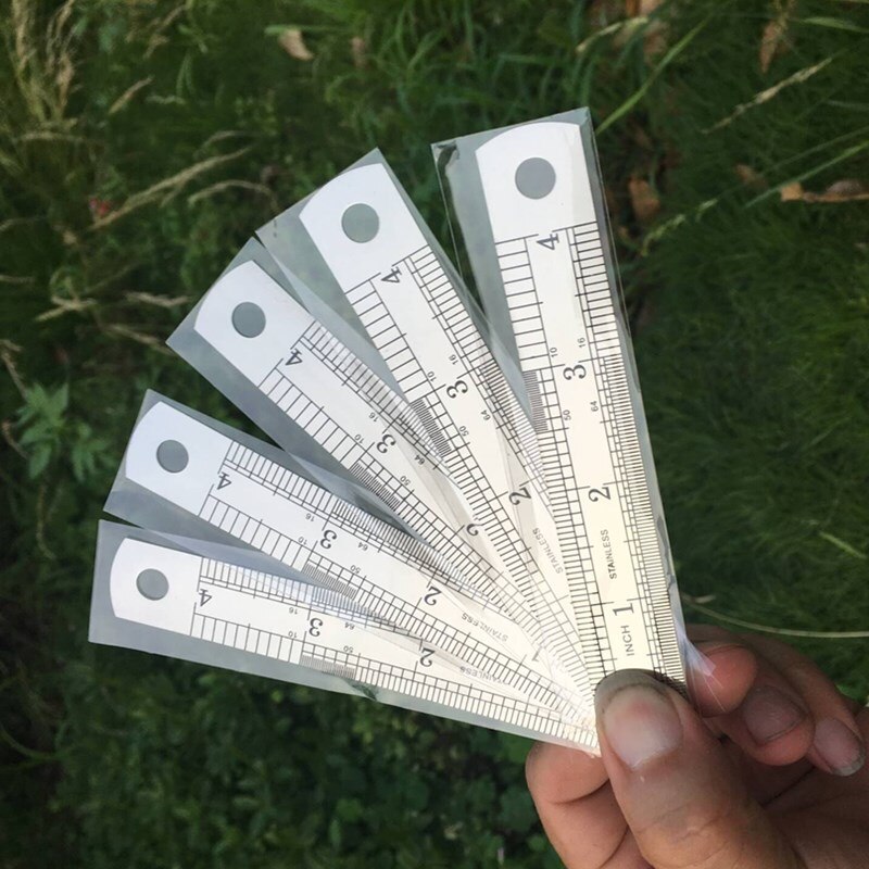 10cm Stainless Steel Metal Straight Ruler Double S... – Vicedeal