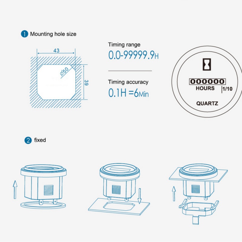 HM009 Digitale Urenteller Teller Quartz Timer Uren... – Grandado