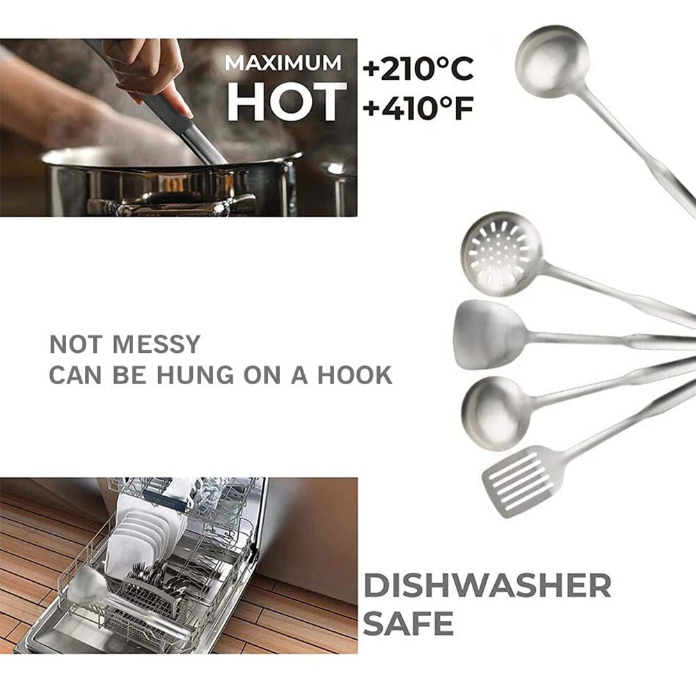 Kitchen Utensils Set 4/7PCS Stainless Steel Cookwa... – Grandado