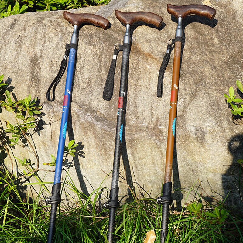 Ergonomische houten wandelstok met t-greep, ultral... – Vicedeal
