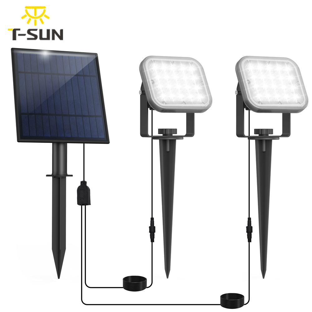 T-SUN 6000K Solartuinlamp Outdoor Solar Powered Sp... – Vicedeal