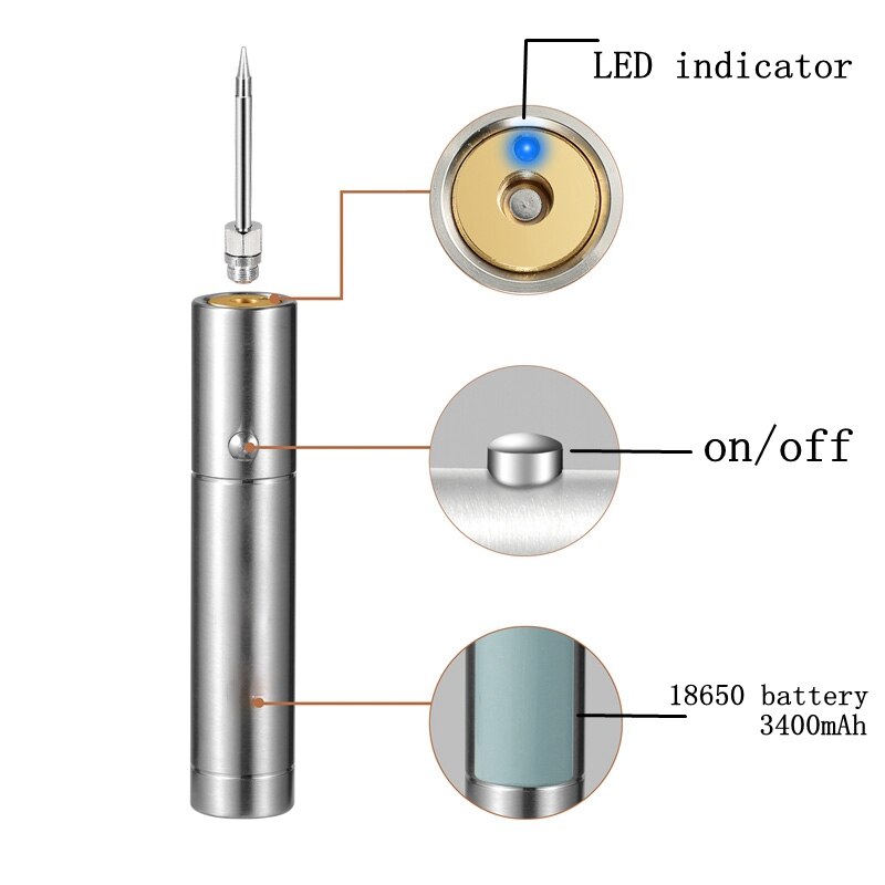 510 interface battery soldering iron USB wireless ... – Grandado