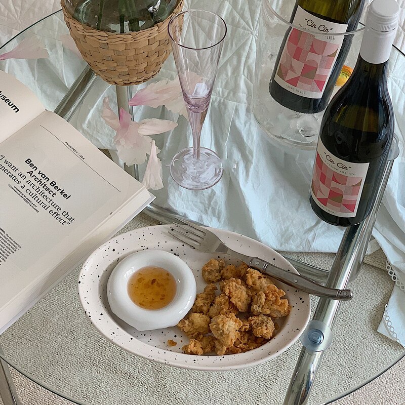 Ins Nordic Chubby Pure White Ceramic Flanging Flav... – Grandado