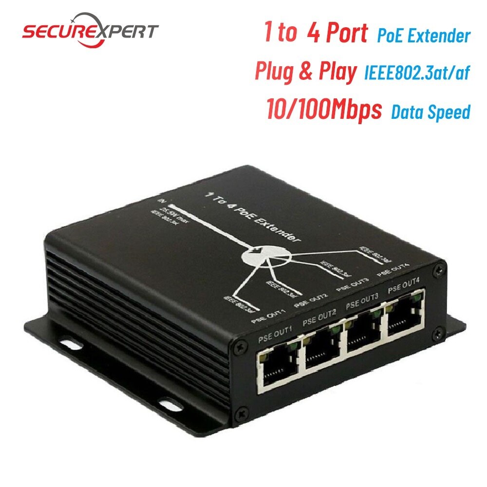 Mini 5 Poorten 10/100M Poe Extender 25.5W Voor Ip ... – Grandado