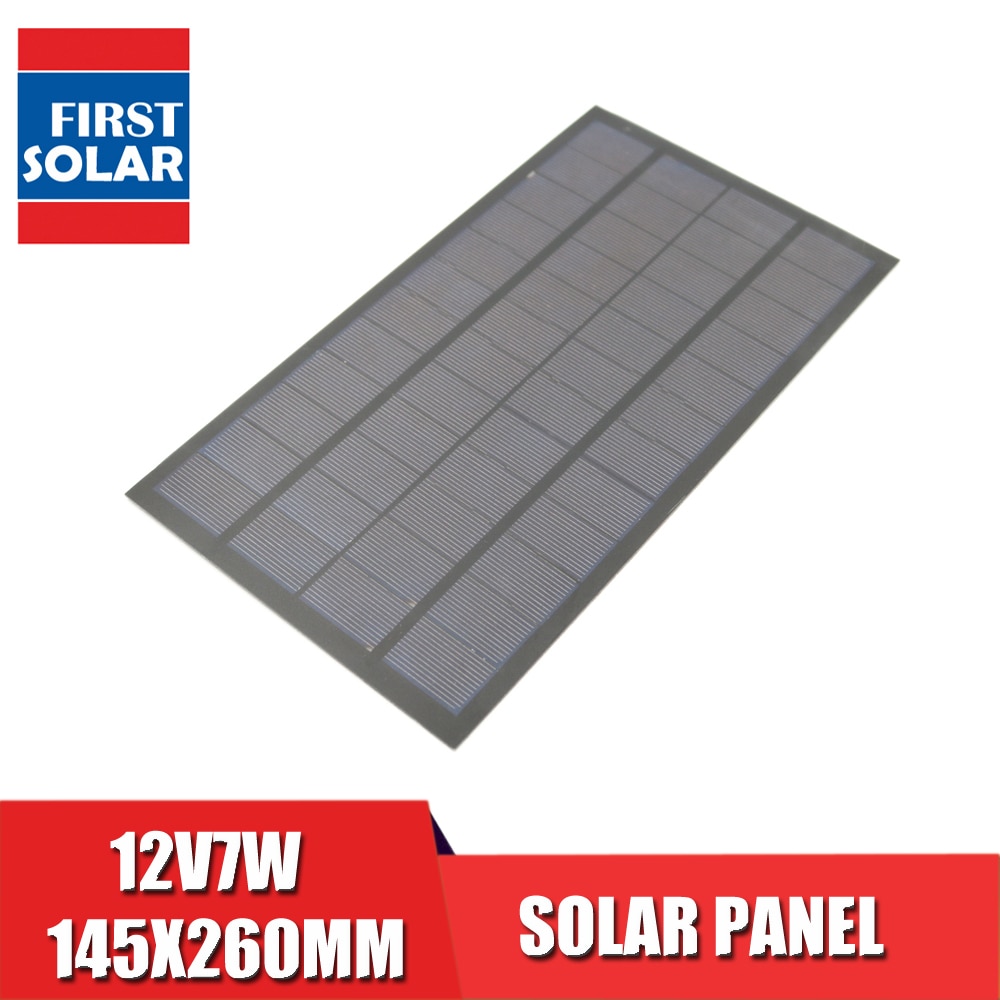 12V7W Solar Panel Polycrystalline Silicon Standard... – Grandado