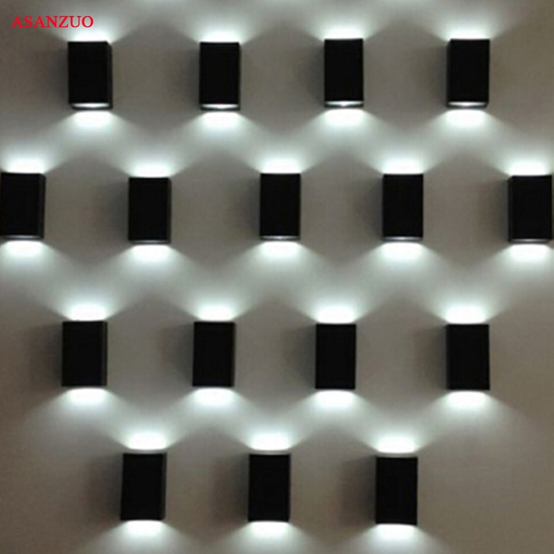 Modern LED Wall Lamps 6W up and down Lighting Blac... – Grandado