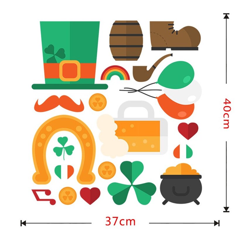 St. Patrick's Day Decorative Wall Stickers Irish H... – Grandado