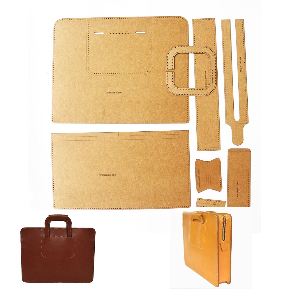 Suitcase Kraft paper template DIY leather sewing p... – Grandado