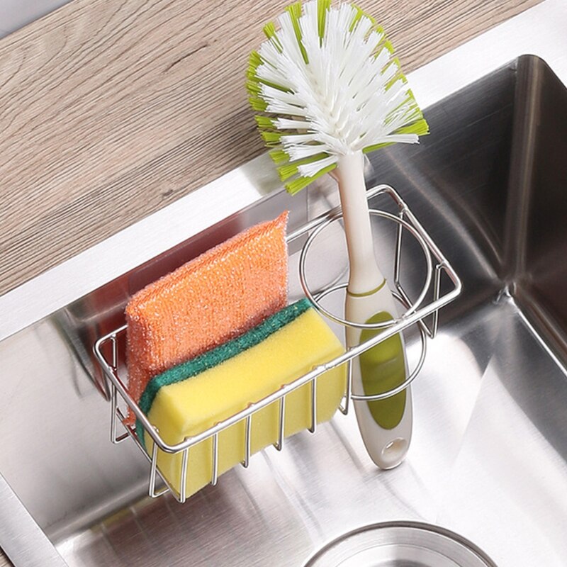 Sponge Holder And Kitchen Storage Rack Vertical Sc... – Grandado