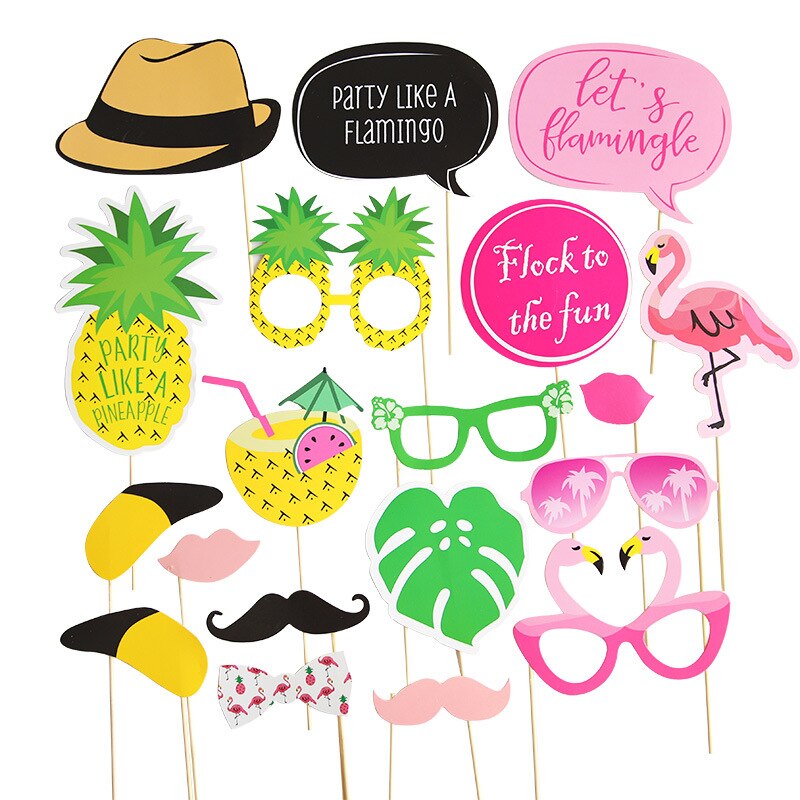 Photo Booth Props Party Masks Hat Mustache Lip pho... – Grandado