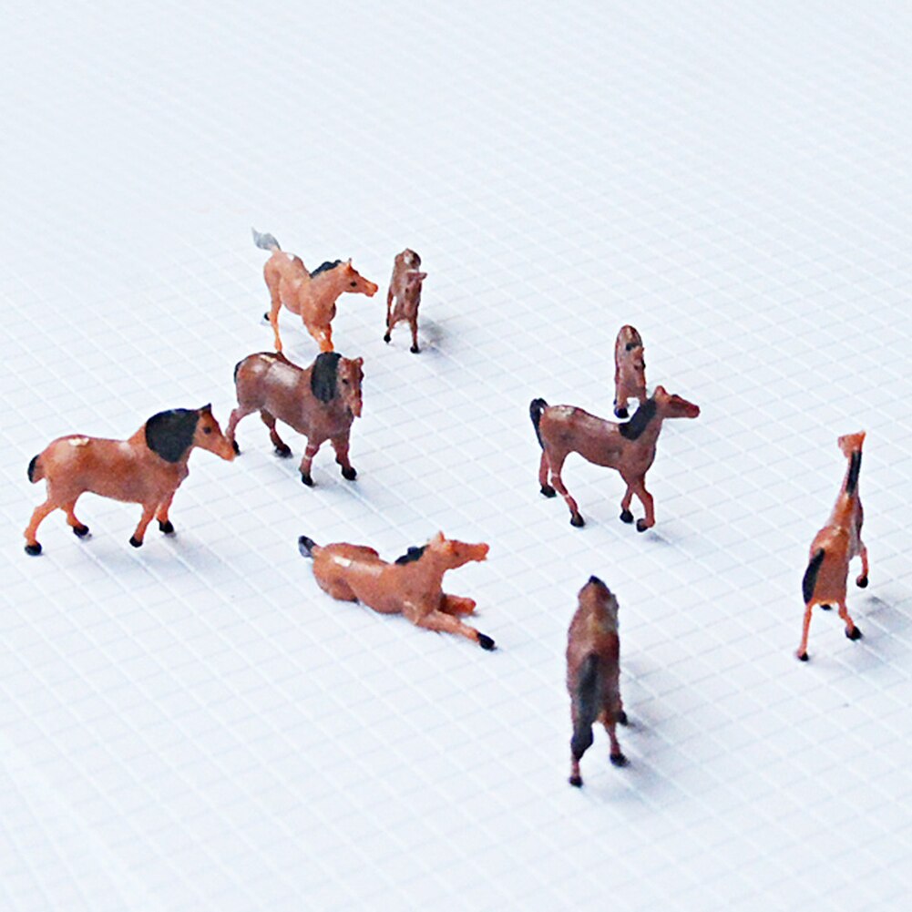 10Pcs 1/87 1/150 Horses Animal Model DIY Farm Zoo ... – Grandado