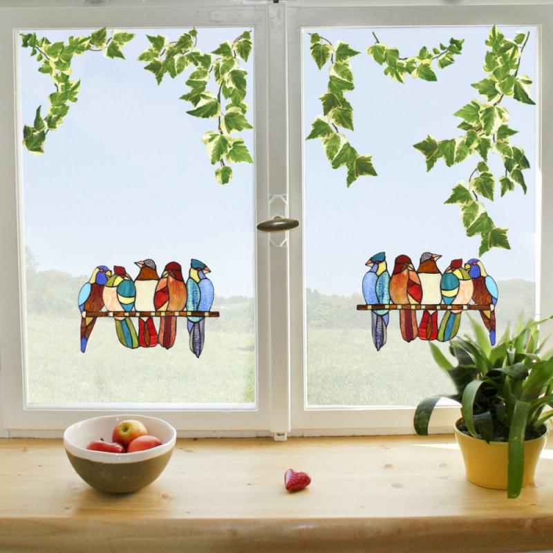 Colorful Flying Birds Wall Sticker Bird Pattern St... – Grandado