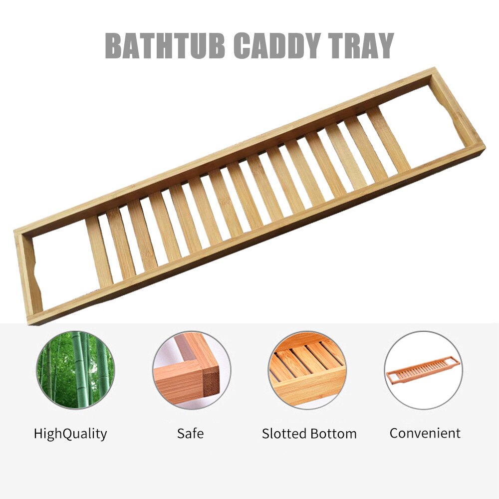 Bathtub Caddy Tray Bamboo Spa Bathtub Caddy Organi... – Grandado