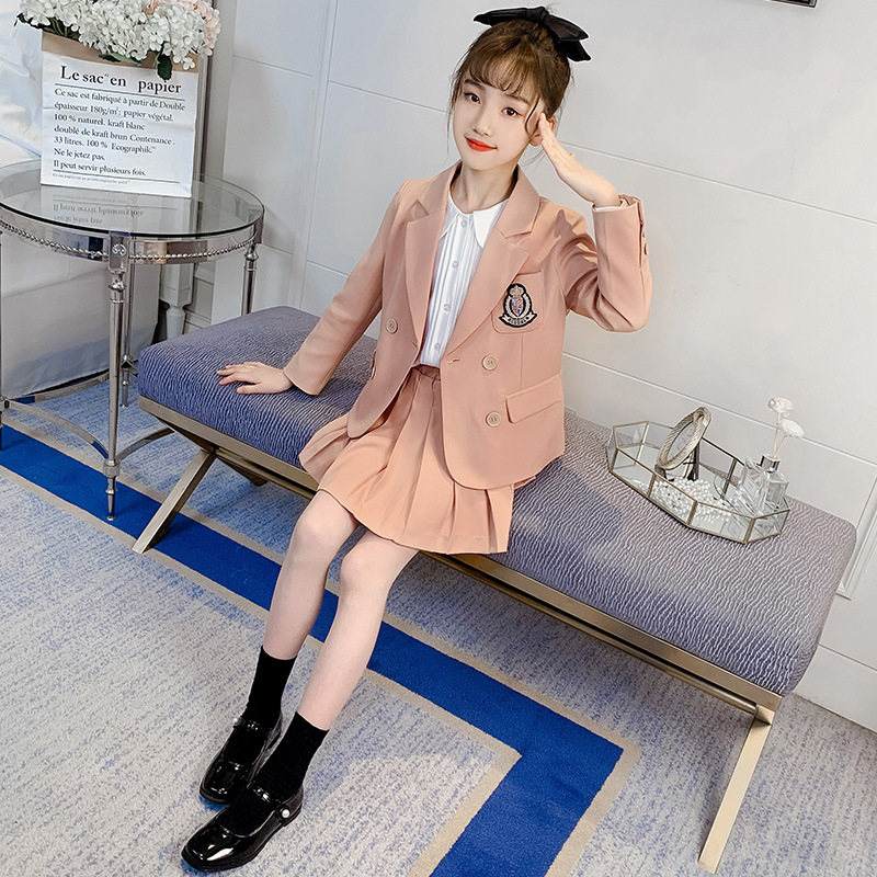 Girls Spring Autumn Jk School Uniform Suit Set Chi... – Grandado