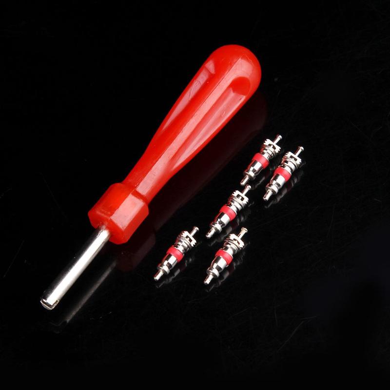 Valve Cores with Car Bicycle Tyre Tire Valve Core Remover Repair Tool ...