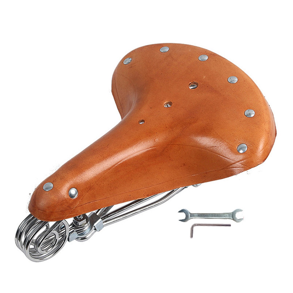 Zadel voor buiten, zitkussen, vintage, veer, leren... – Grandado