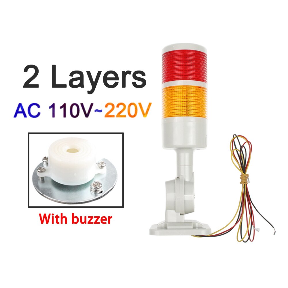 2 layers Rotatable 180 Stack light Red warning lig... – Grandado