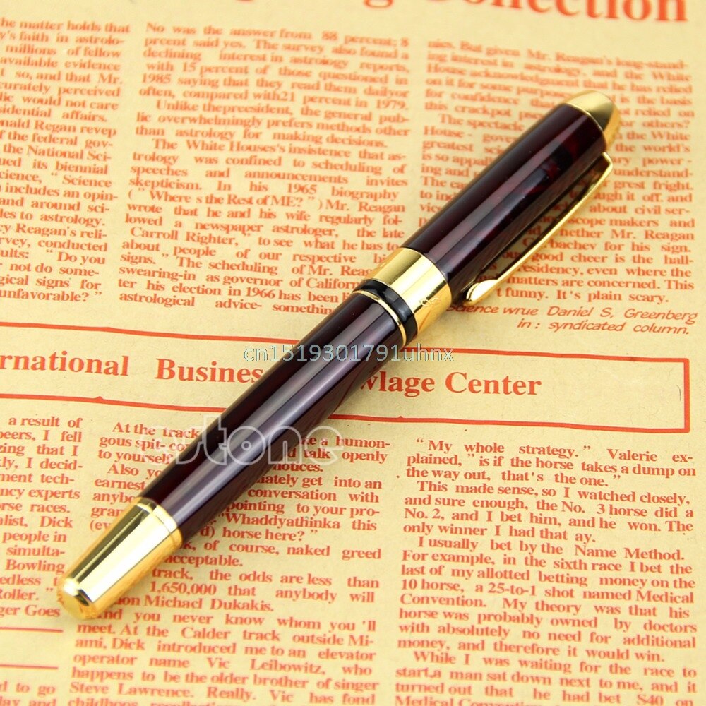 Jinhao X250 Fountain Pen Red Marble Medium Nib Gol... – Vicedeal