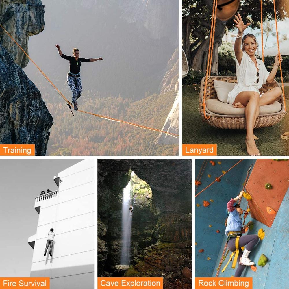 TOPNEW Outdoor Climbing Rope 20M(64ft), Escape Rop... – Grandado