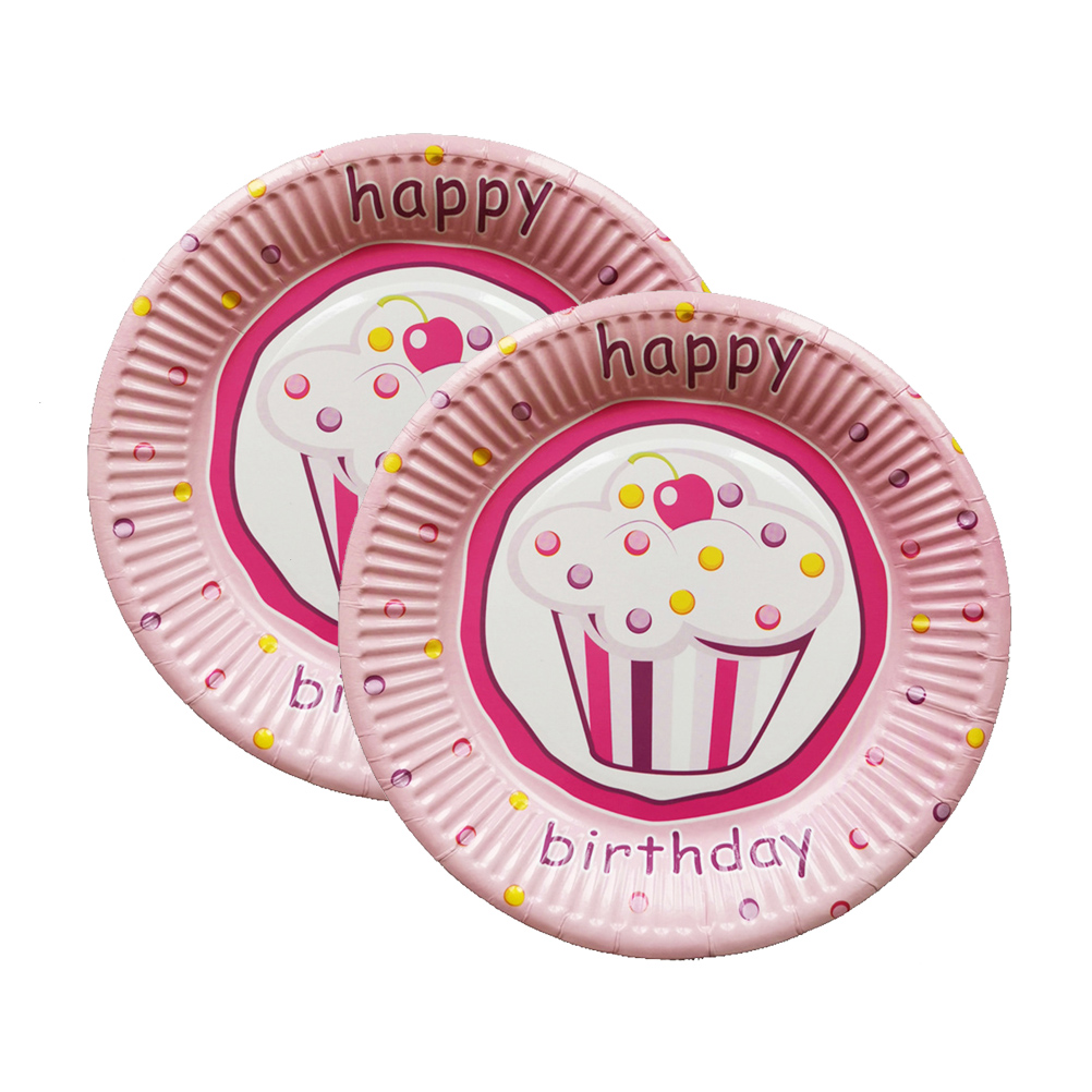 10pcs Paper Plate Pattern Round Disposable Paper P... – Vicedeal