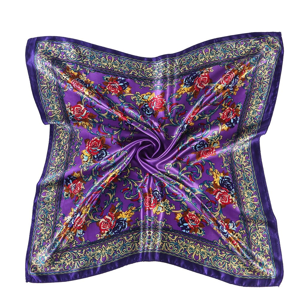 Zijde Satijn Sjaal Vrouwen Foulard Neck Head Sjaal... – Grandado