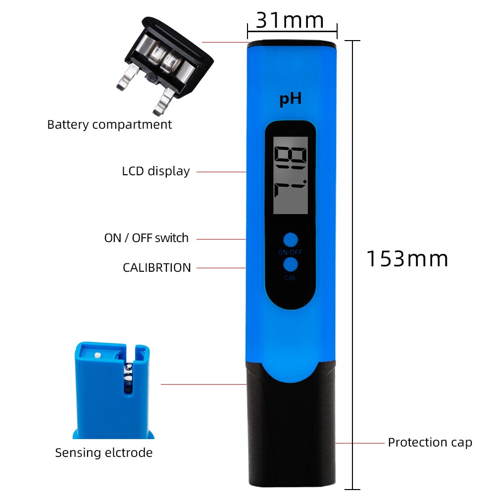 Digital PH Meter LCD Display PH Tester Water Monit... – Grandado