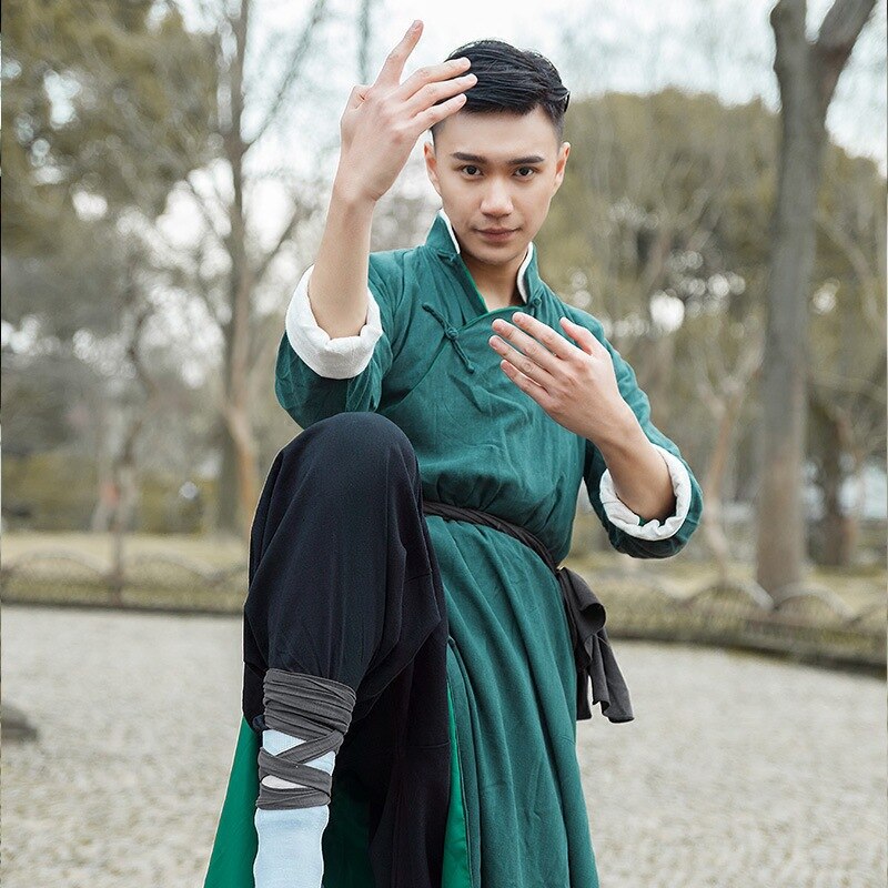 Men Retro Chinese Style Shaolin Monk Kung Fu Tai C... – Vicedeal