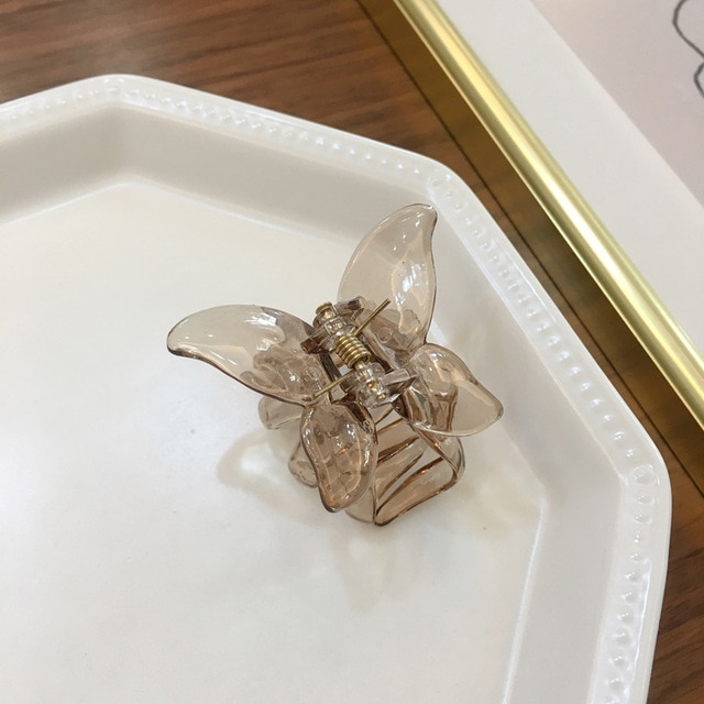 Butterfly Catch Clip Transparent Medium Hair Claw ... – Vicedeal