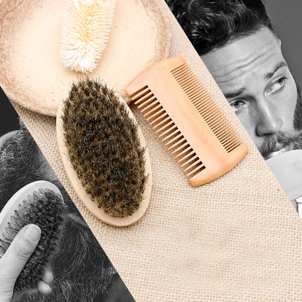 Shaving Brush Beard Brush Beard Comb Kit For Men B... – Grandado