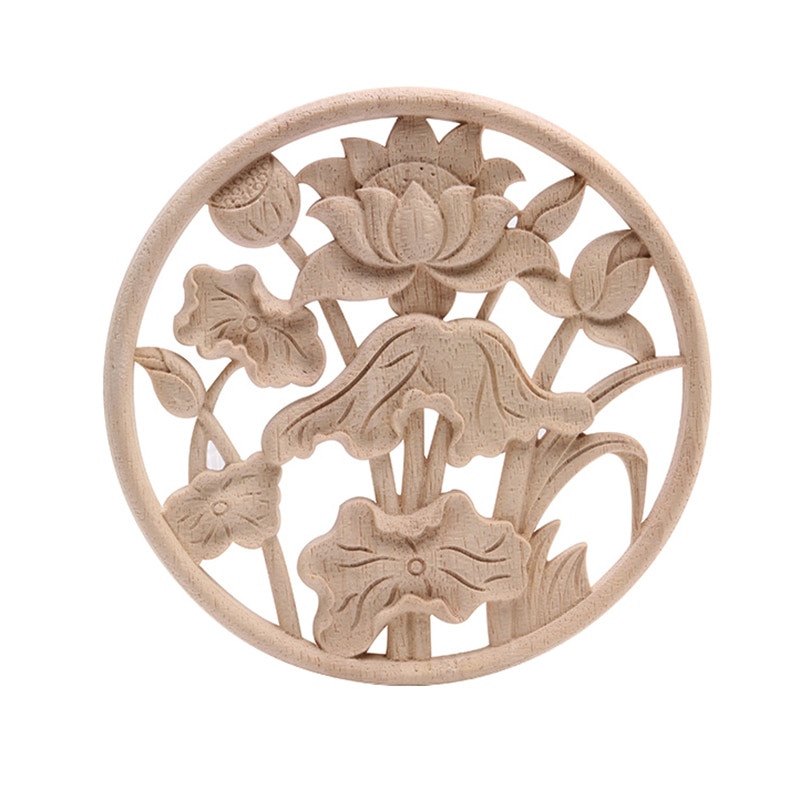 Wood Applique Onlay Wood Decal Unpainted Antique M... – Grandado