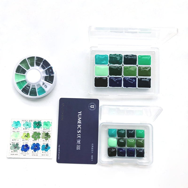 Green and blue series 12-color Mini box package fo... – Grandado