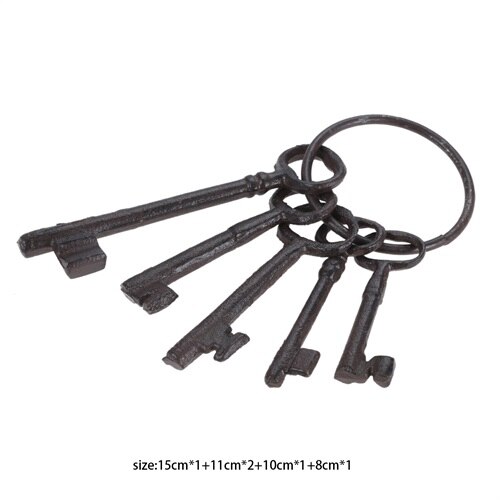 Large Iron Key Skeleton Key Decorative Antique Sty... – Vicedeal