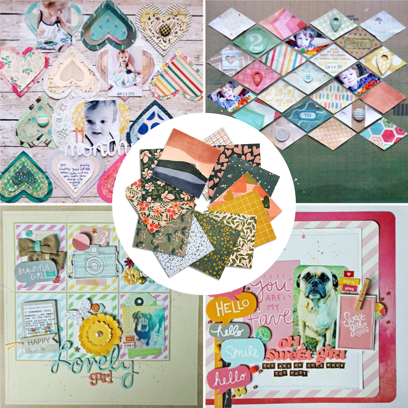 24Sheets 6 Inch Scrapbook Paper Pack Background Pa... – Grandado