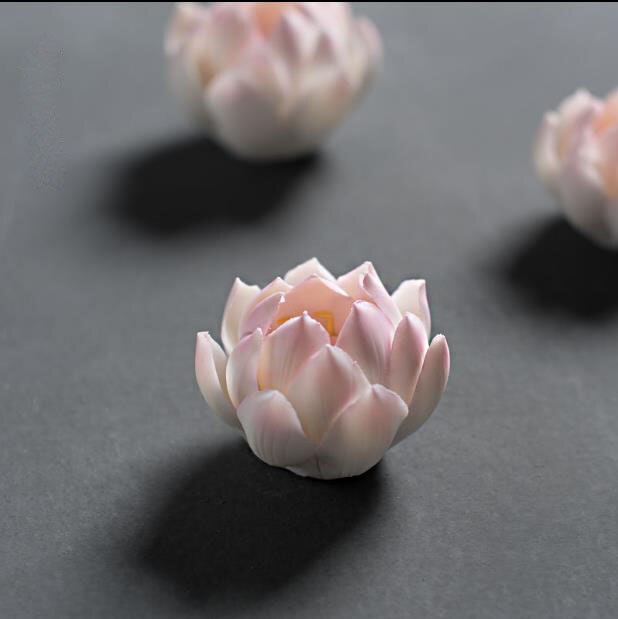 handwork ceramics Lotus Handmade ceramic flower te... – Grandado