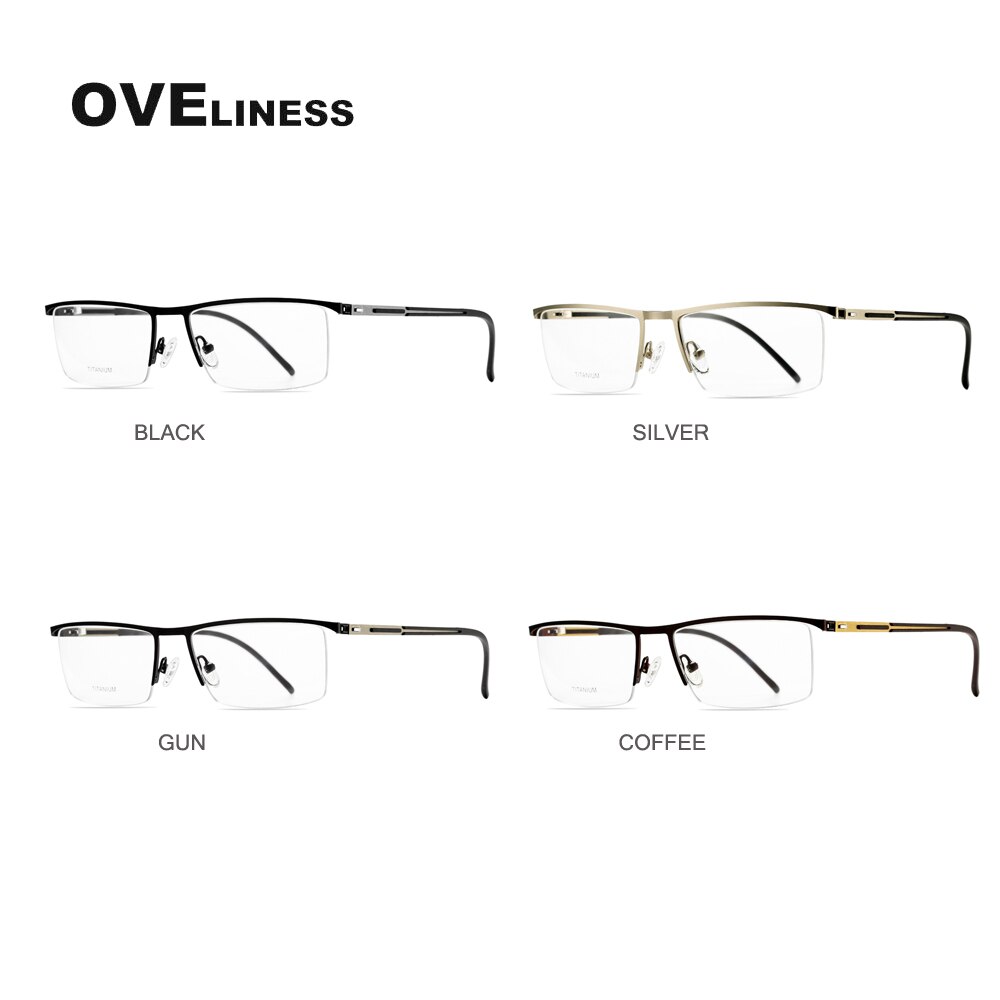 Titanium Legering Bril Frame Voor Mannen Half Vier... – LovingPrices