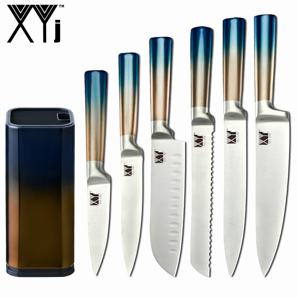 XYj 6 Piece Kitchen Knives Ultra Sharp Blade Chef ... – Grandado