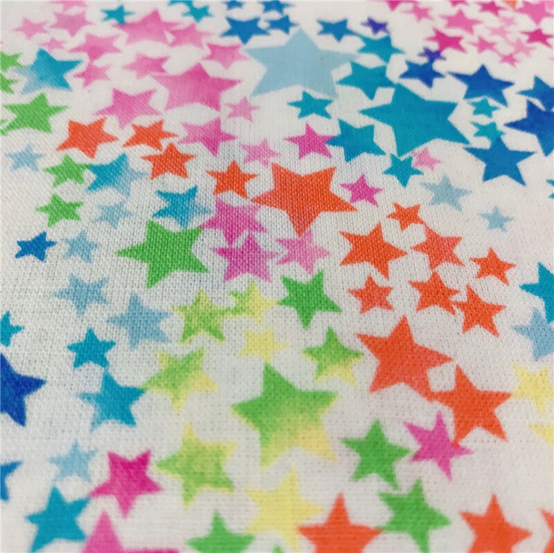 Plain Weave Cotton Rainbow Star Fabric Sewing Mate... – Grandado