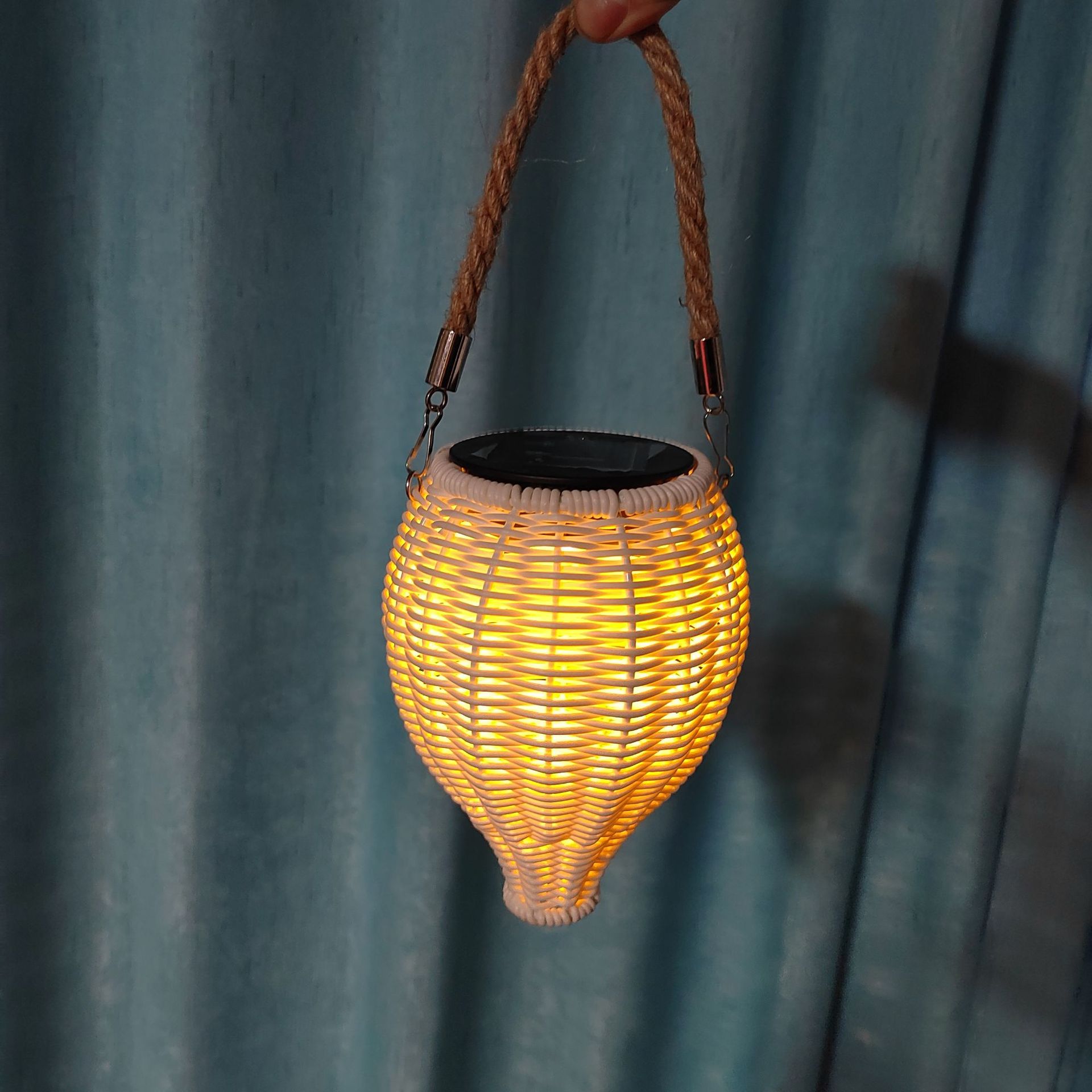 Solar LED Rattan Lamp Hanging Lantern Waterproof G... – Vicedeal