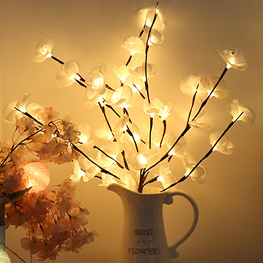 73CM LED Rose Flower Branch Light 20 Bulbs Christm... – Grandado